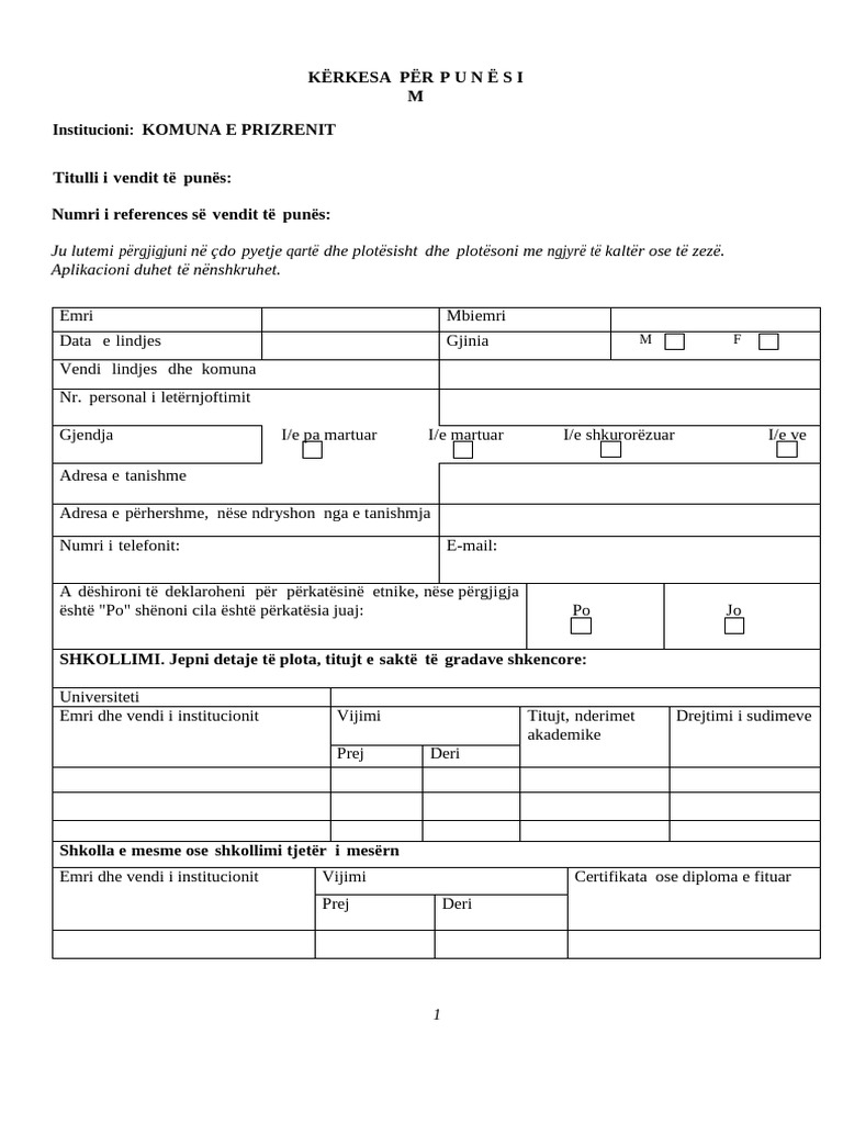 Aplikacion Punesimi | PDF