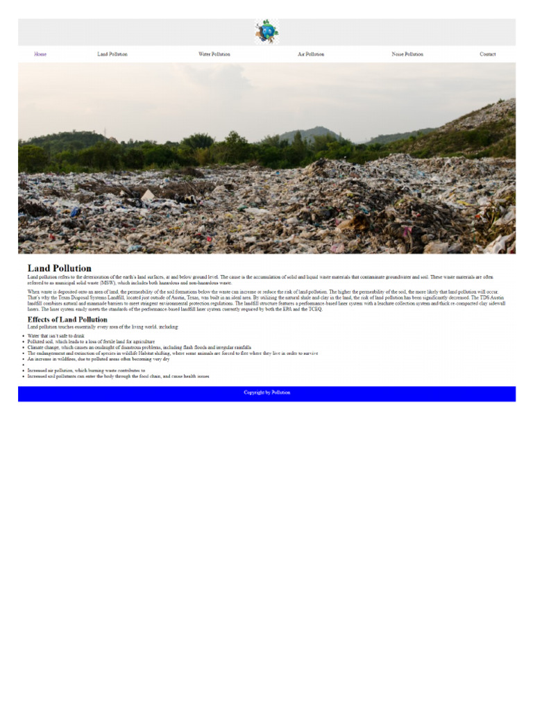 Land Pollution | PDF