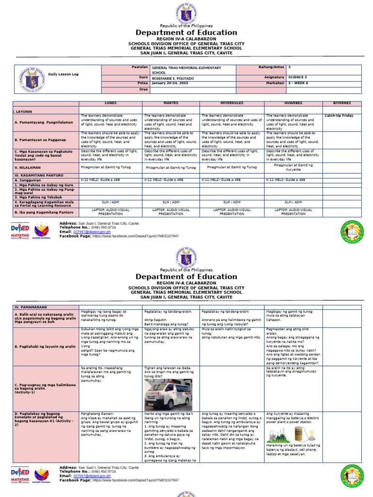 Science 3 - Week 6 (1) | PDF