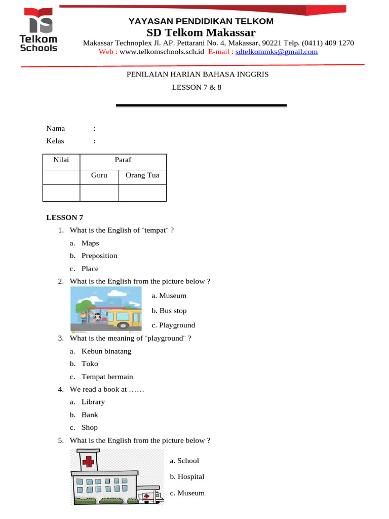 Soal Uh English Lesson 7 - 8 | PDF | Organisms
