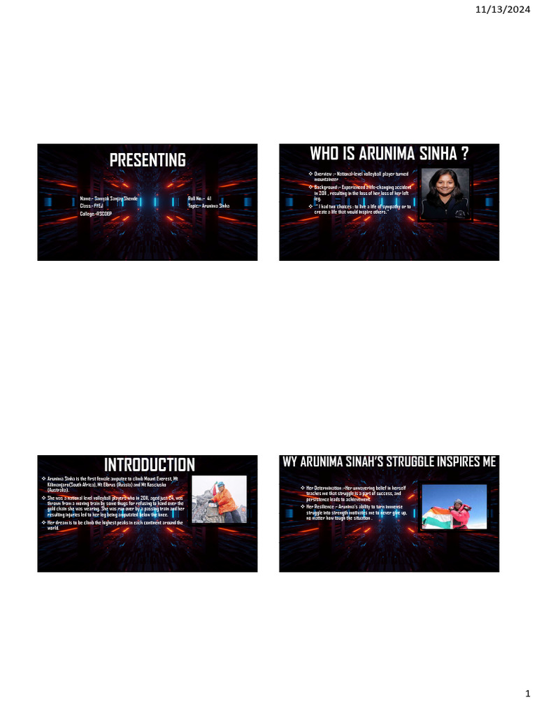 Arunima Sinha ppt | PDF