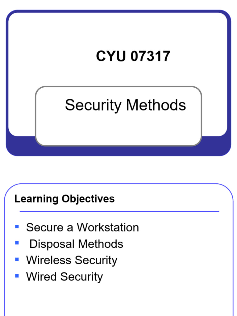 Comprehensive Security Methods Guide | PDF | Wi Fi | Security