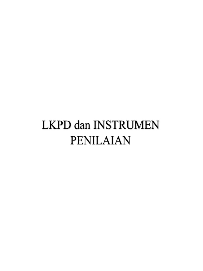 LKPD Dan Instrumen | PDF