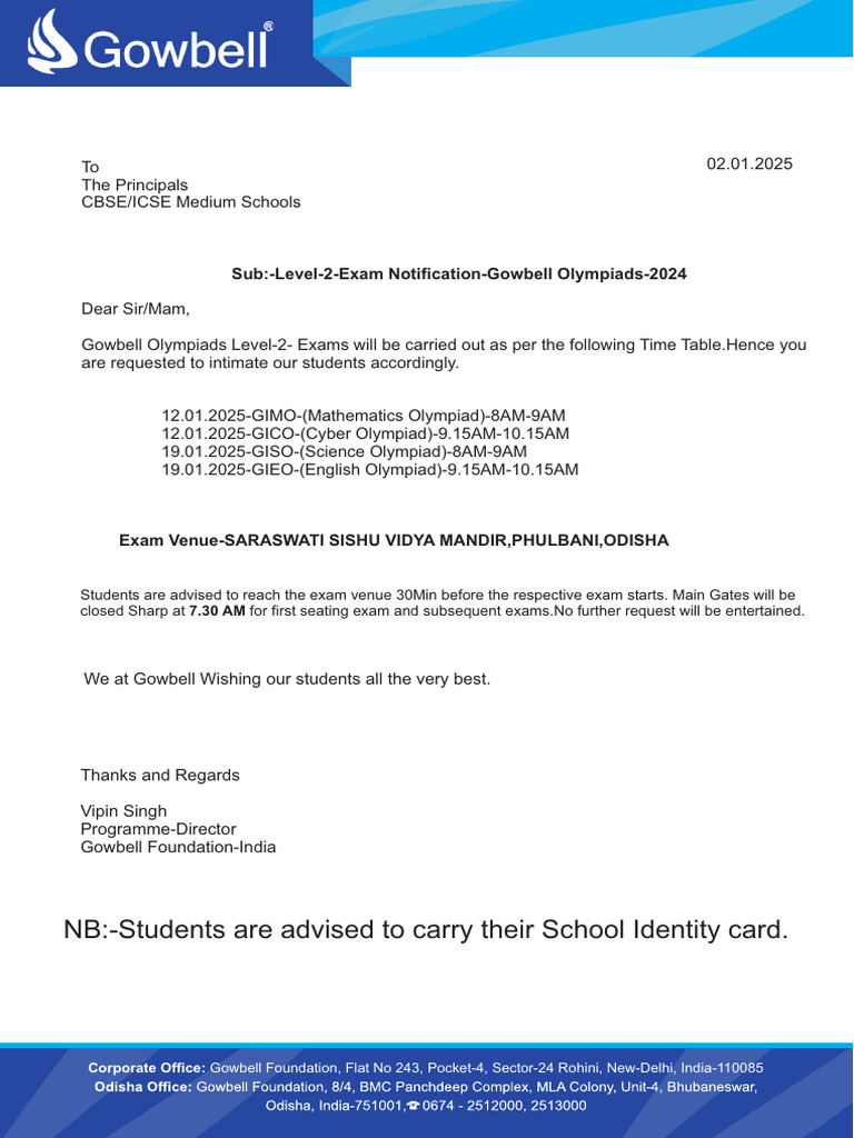 L 2 Exam Notification 2024 Kandhamal | PDF