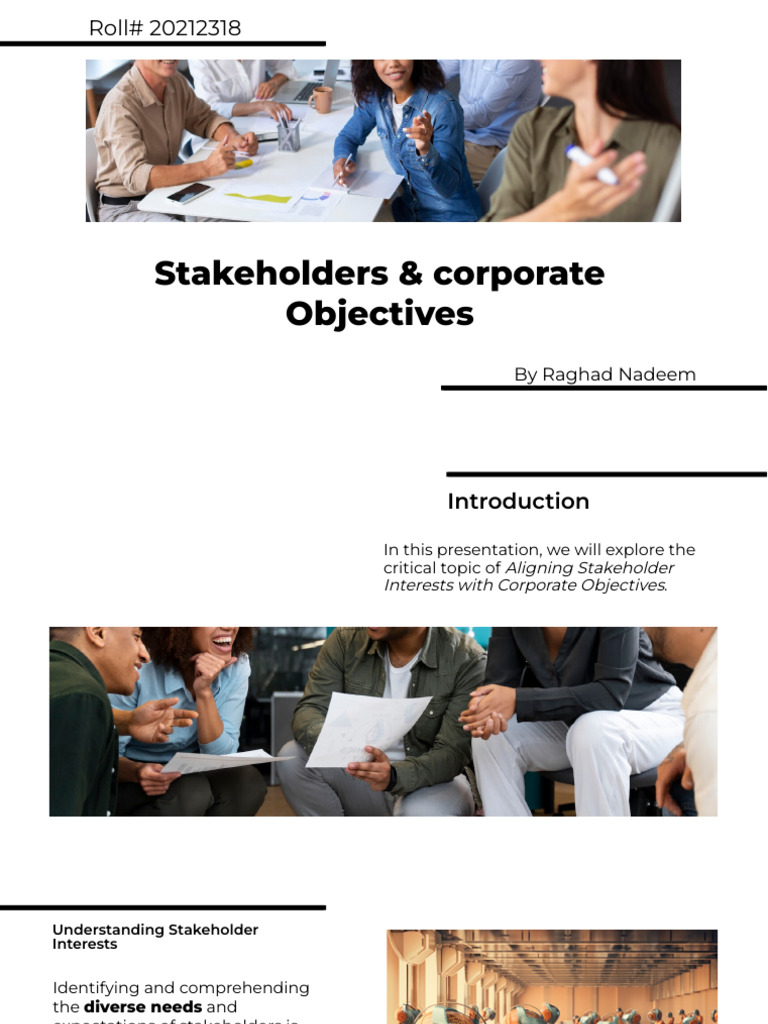 Aligning Stakeholder Interests with Objectives | PDF