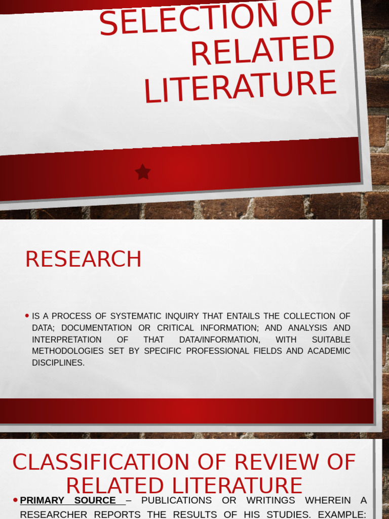 Selection of Related Literature | PDF | Citation | Apa Style