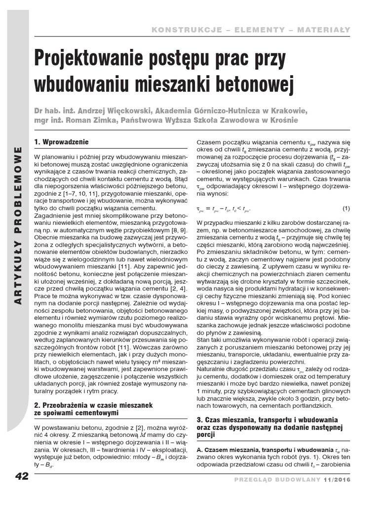 Projektowanie Postępu Prac Przy Wbu-1 | PDF