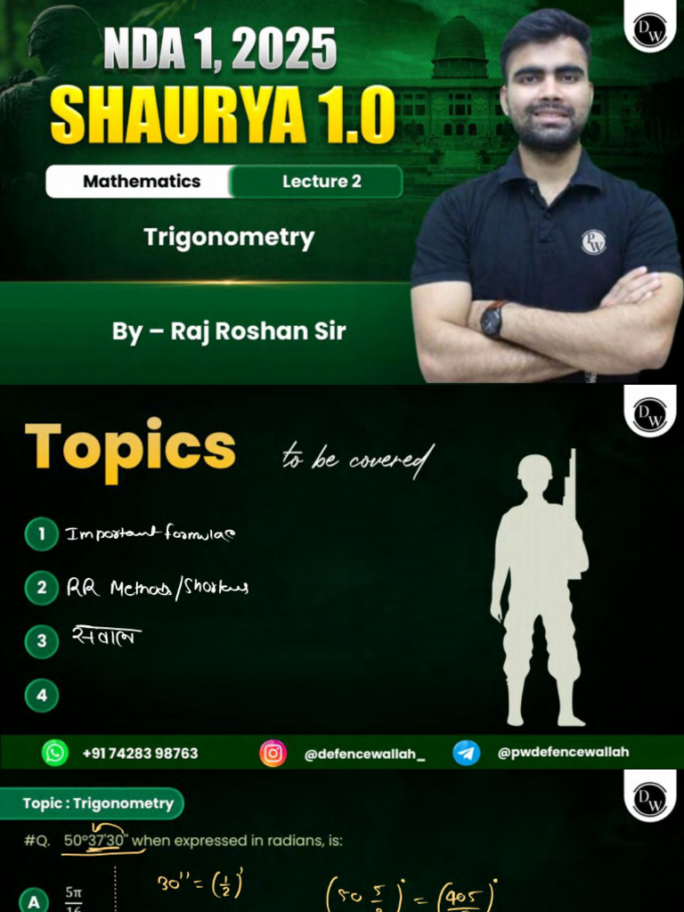 Trigonometry 02 Class Notes Pdf