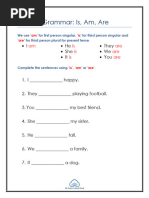 Is Am Are Worksheet | PDF