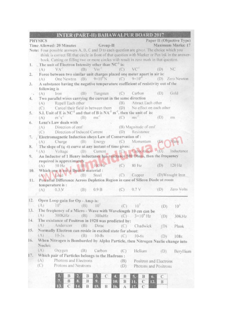 Physics Paper 12 | PDF