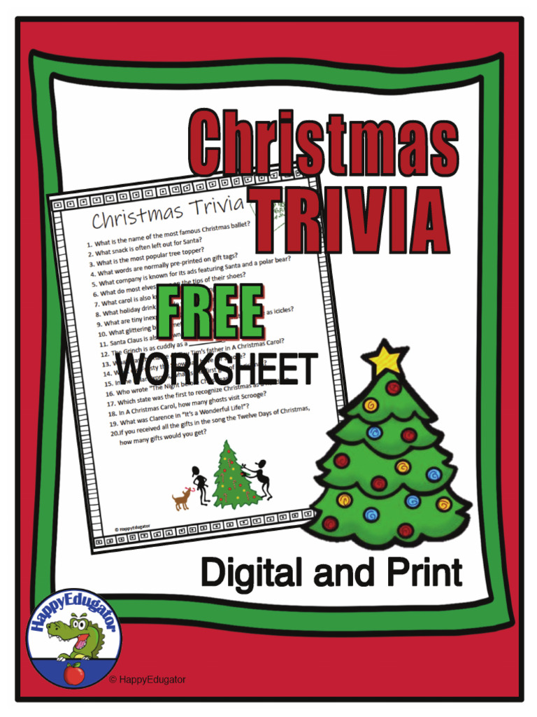 Christmas Trivia Sheetwith Easel Activityand Assessment | PDF | Santa ...