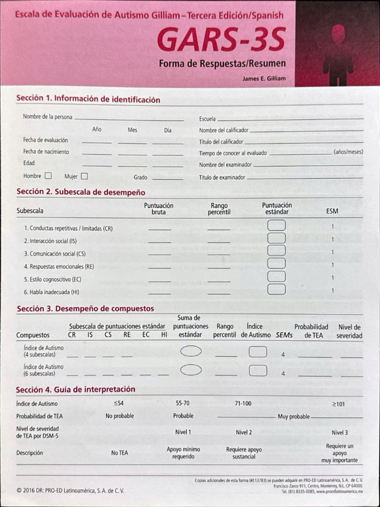 Gars 3S | PDF | Autismo | Espectro autista