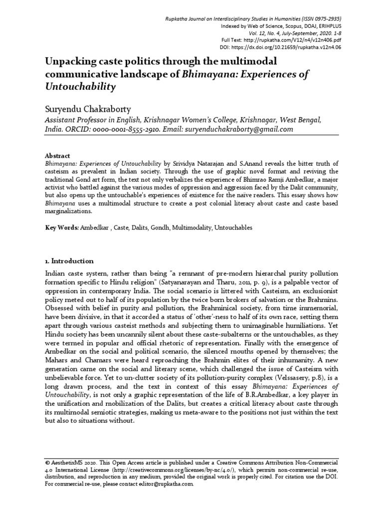 Multimodality in Bhimayana (Rupkatha) | PDF | Dalit | Caste