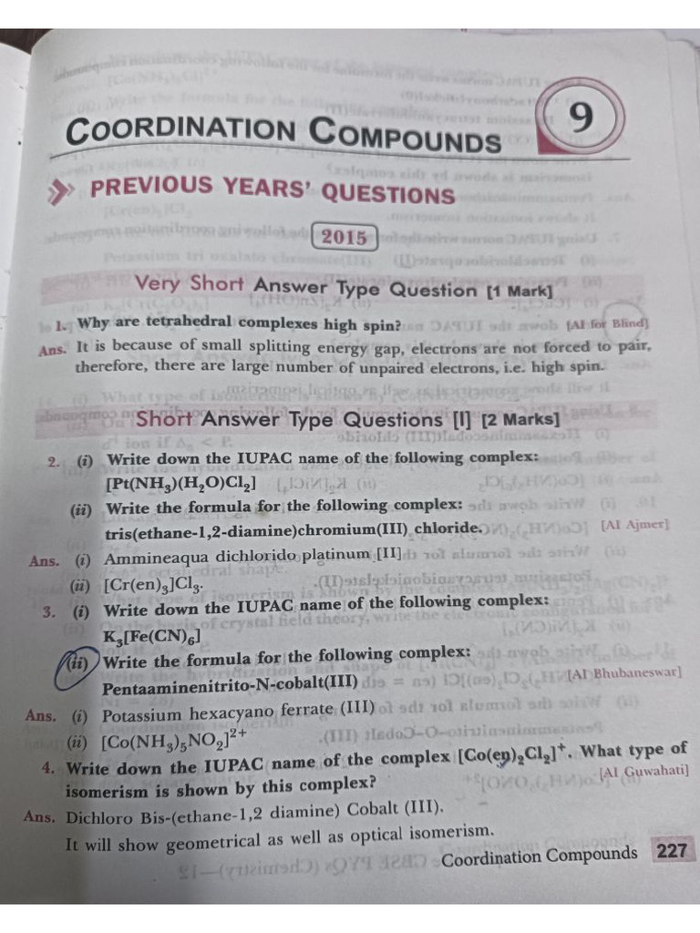 Coordination Compounds | PDF