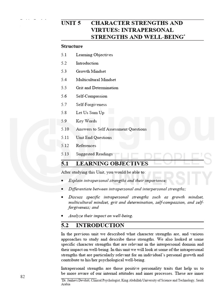 Unit-5 Positive Psychology Material | PDF | Forgiveness | Mindset