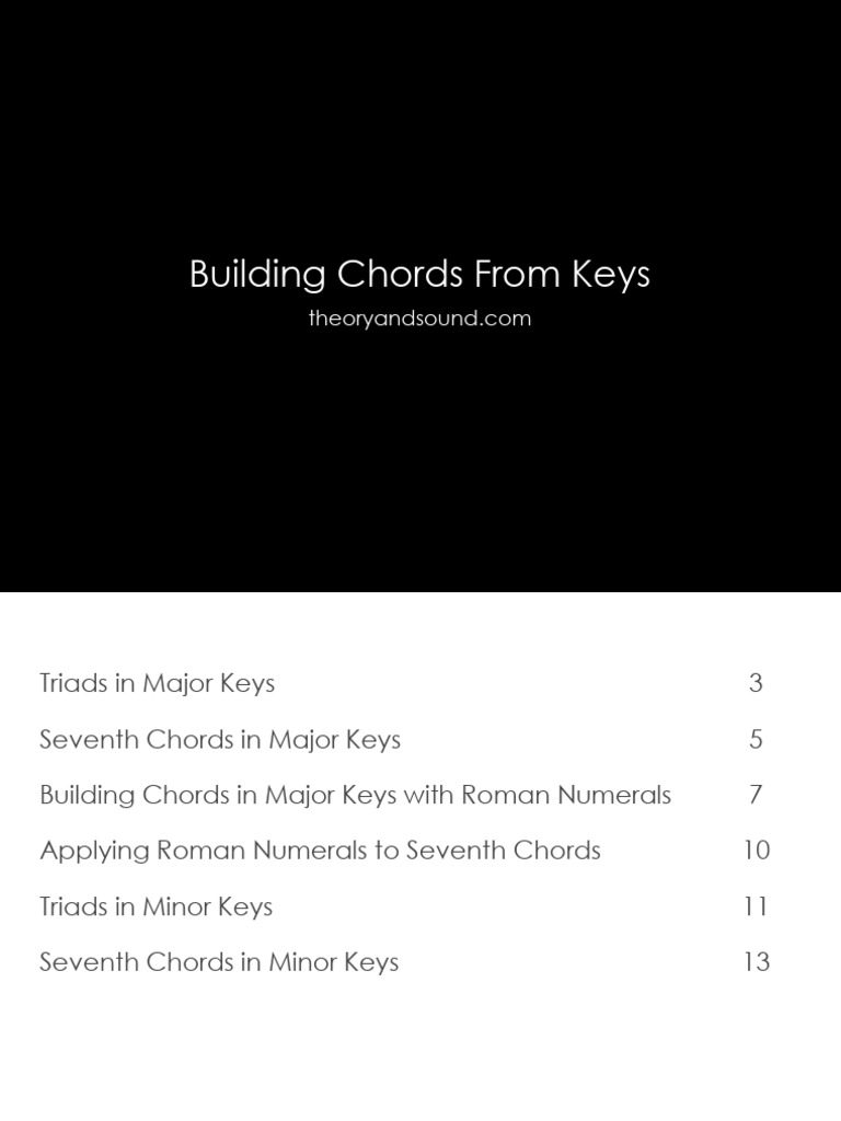 Building Chords From Keys - Theory and Sound | PDF | Chord (Music ...