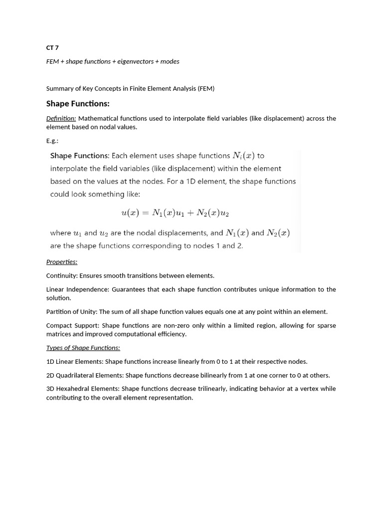 MKM - Week7-9 - Theory Summary | PDF | Eigenvalues And Eigenvectors | Normal Mode