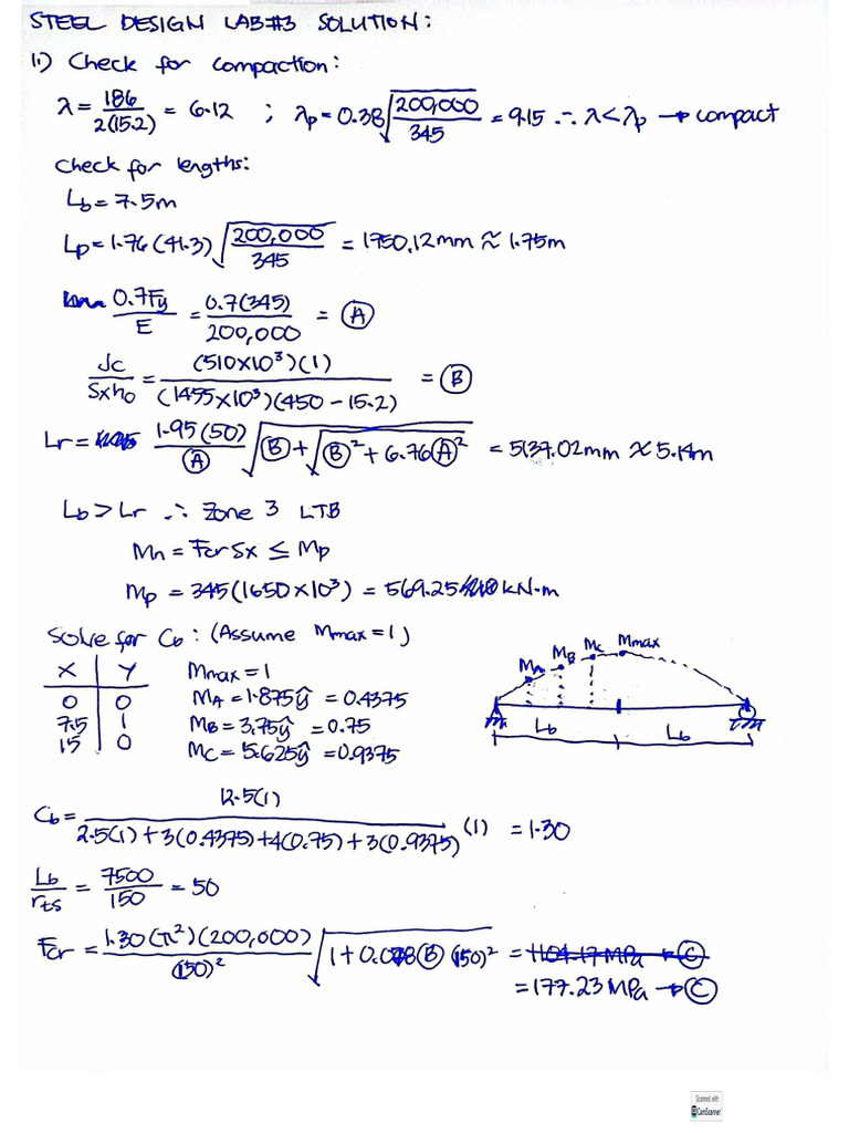 Steel-Design-Lab3-Solution | PDF