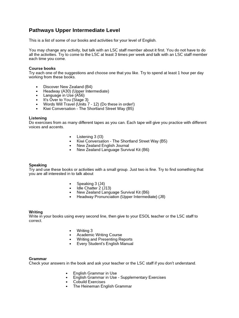Pathways Upper Intermediate Level 2 | PDF | English Language | Linguistics