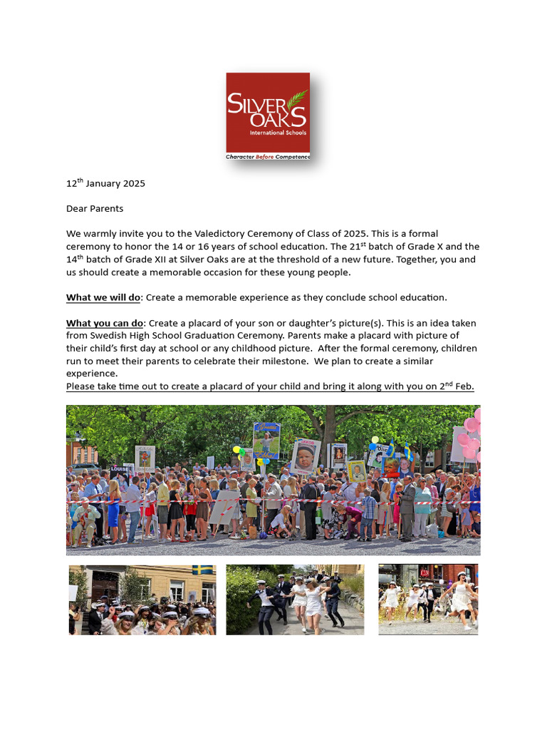 Invitation To The Valedictory Ceremony | PDF