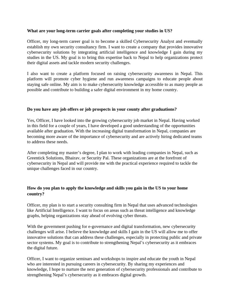 Plan After Graduation | PDF | Computer Security | Security