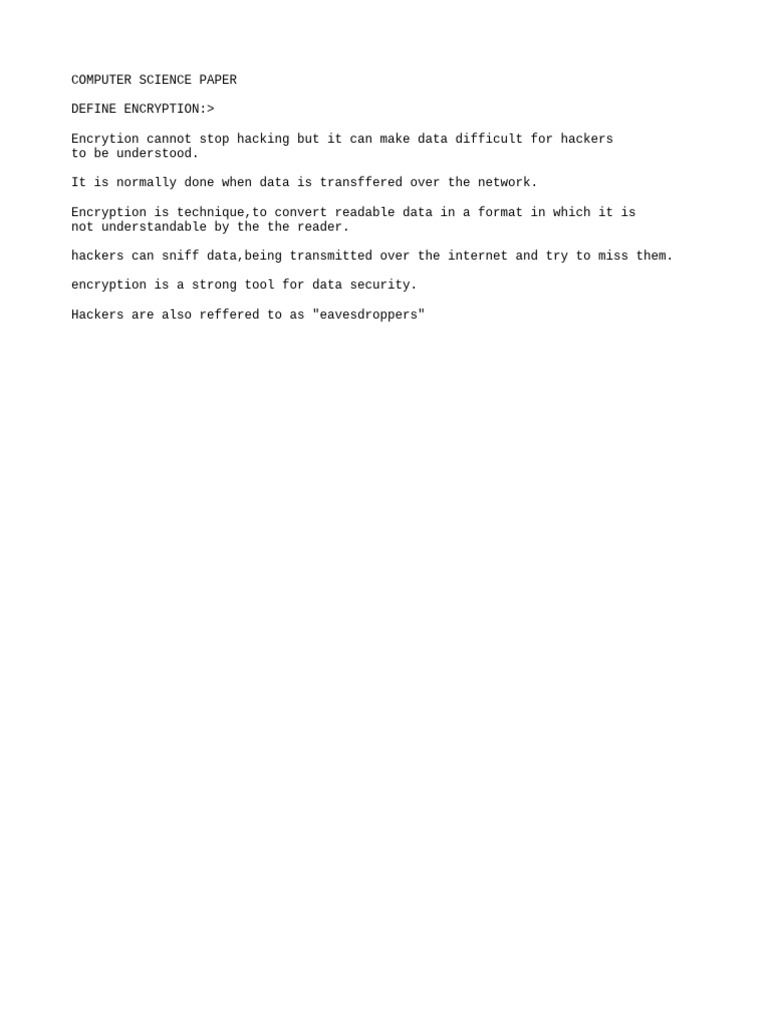 Computer Science Paper Pdf