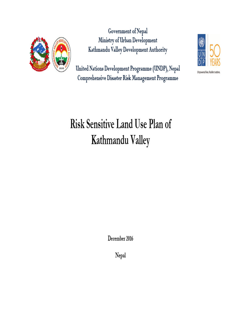 Risk Sensitive Land Use Plan of Kathmandu Valley | PDF | Landslide | Nature