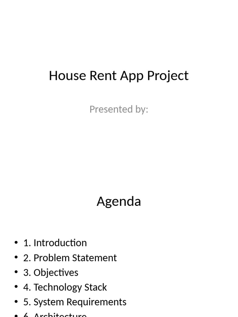 House Rent App Project Enhanced | PDF | Mobile App | Databases