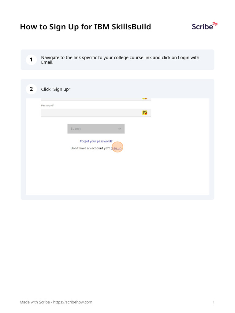 Procedure To Signup and Enroll To Cloud Course | PDF
