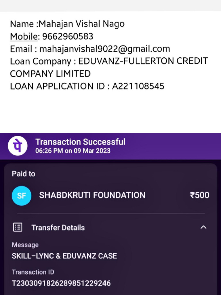 VISHAL MAHAJAN SKILL-LYNC EDUVANZ EVIDENCE | PDF