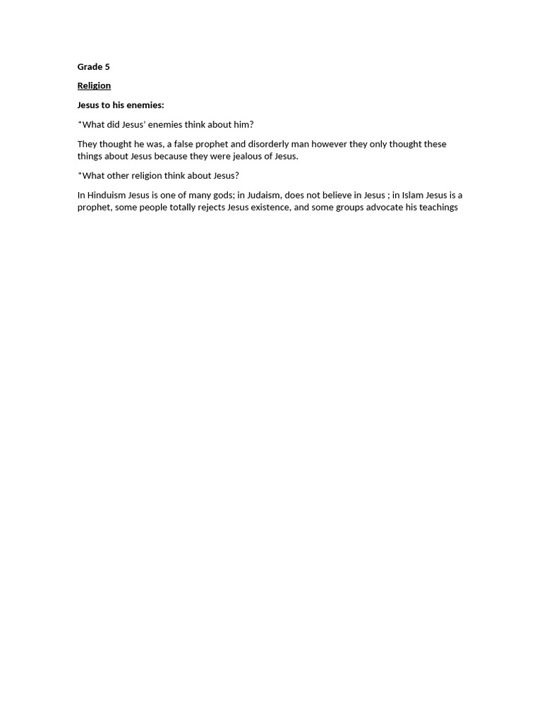 Jesus to His Enemies | PDF
