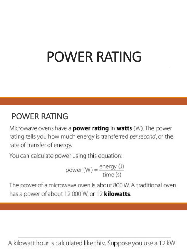 Power Rating | PDF
