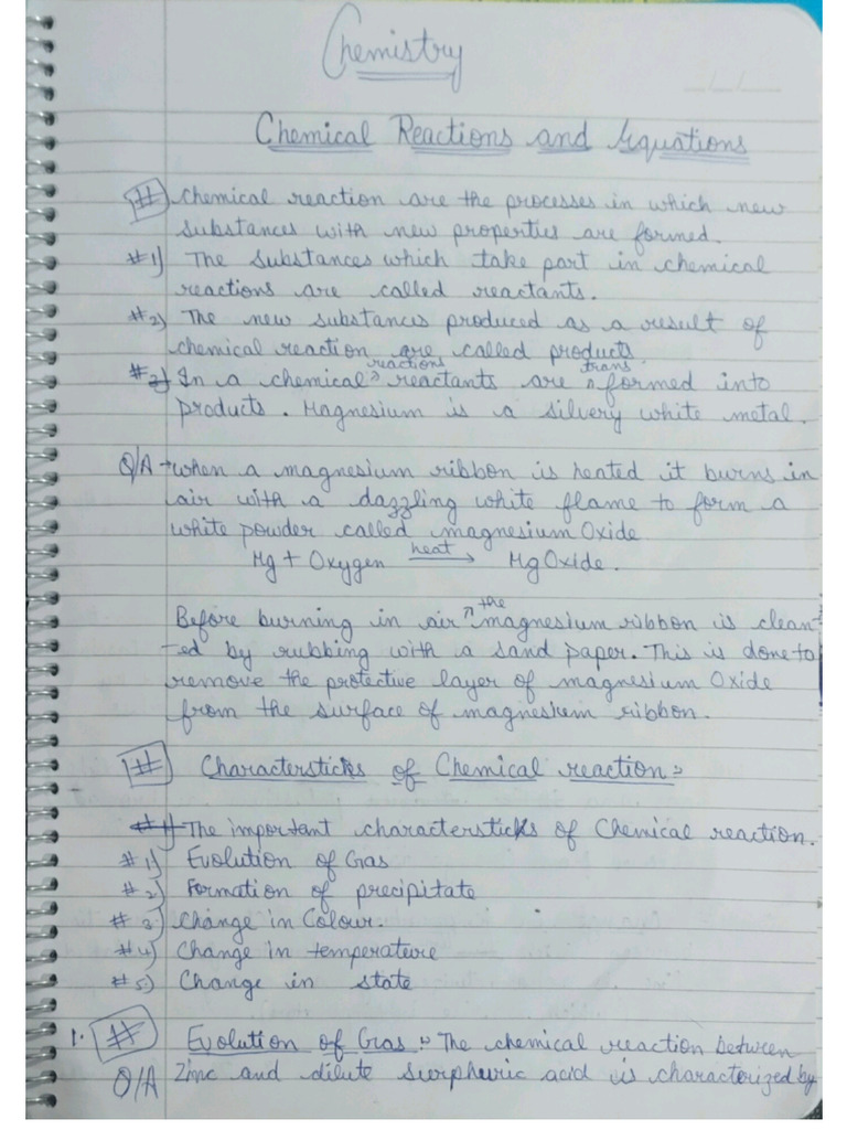 PDF CH Chemical Reactions and Equations | PDF