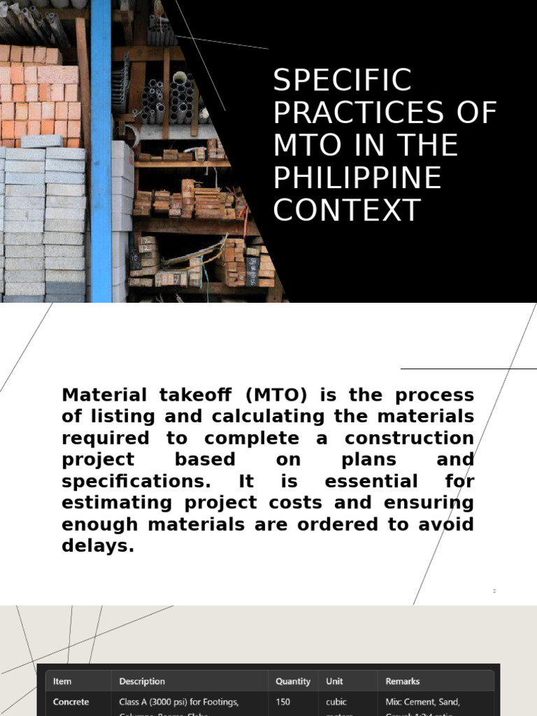 Specific Practices of MTO in The Philippine Context | PDF