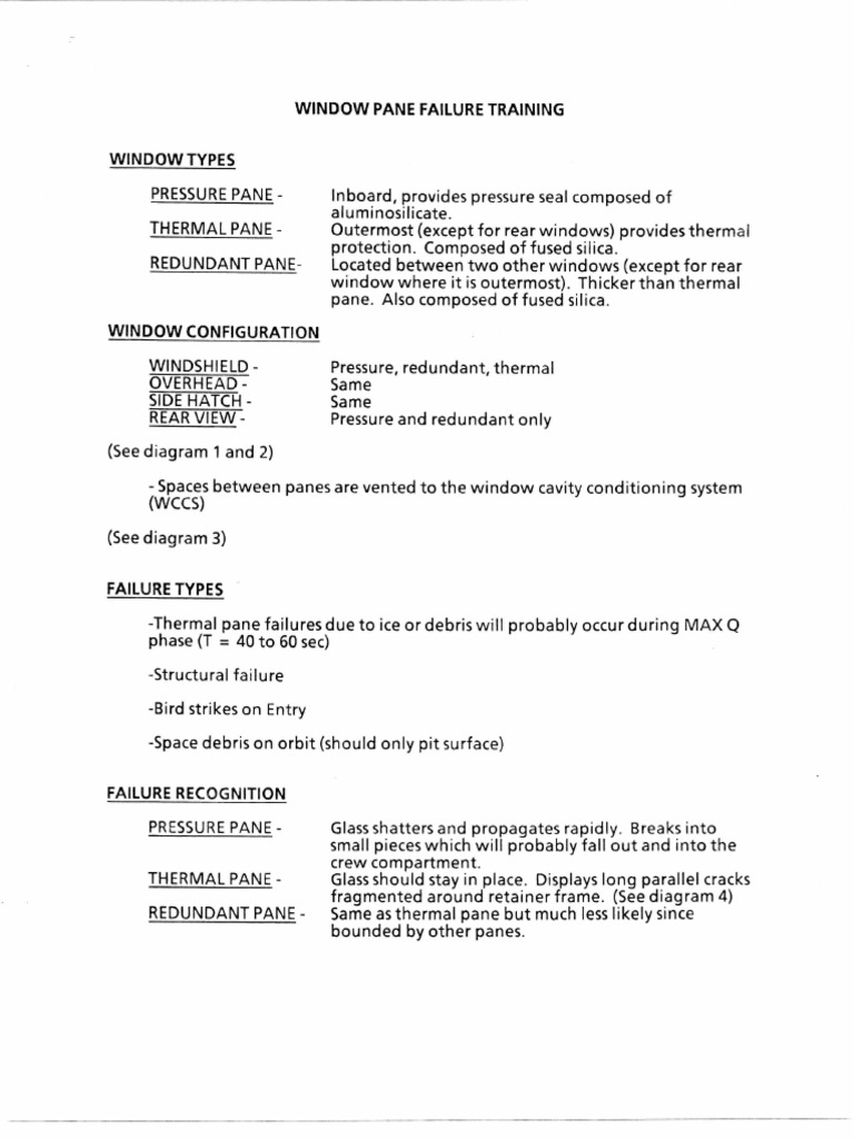 Window Pane Failure Training | PDF