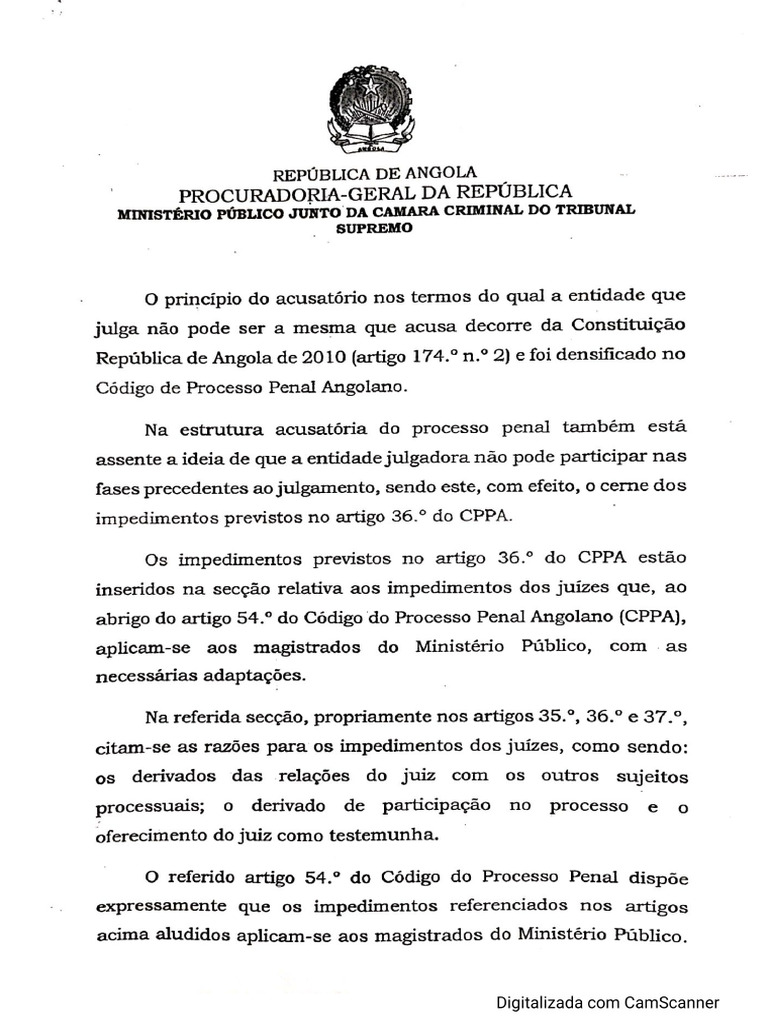 Impedimentos e Incompatibilidades Do M P | PDF