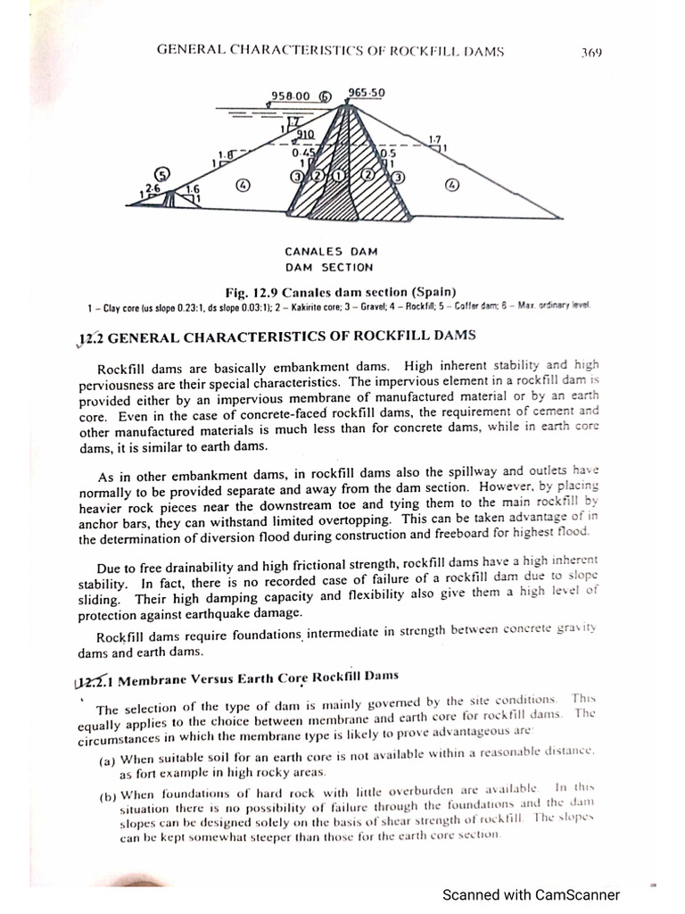 Hydraulic Structure - Rockfill Dam | PDF