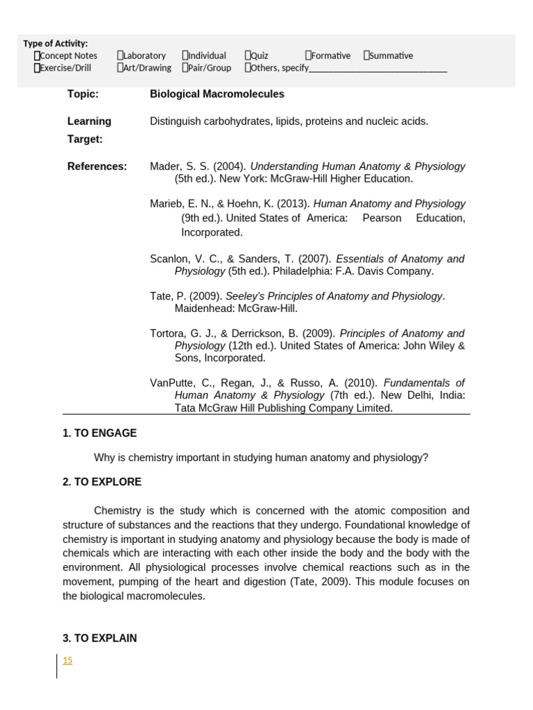 Module 3 Anatomy Bioloigcal Macromolecules | PDF | Fat | Carbohydrates