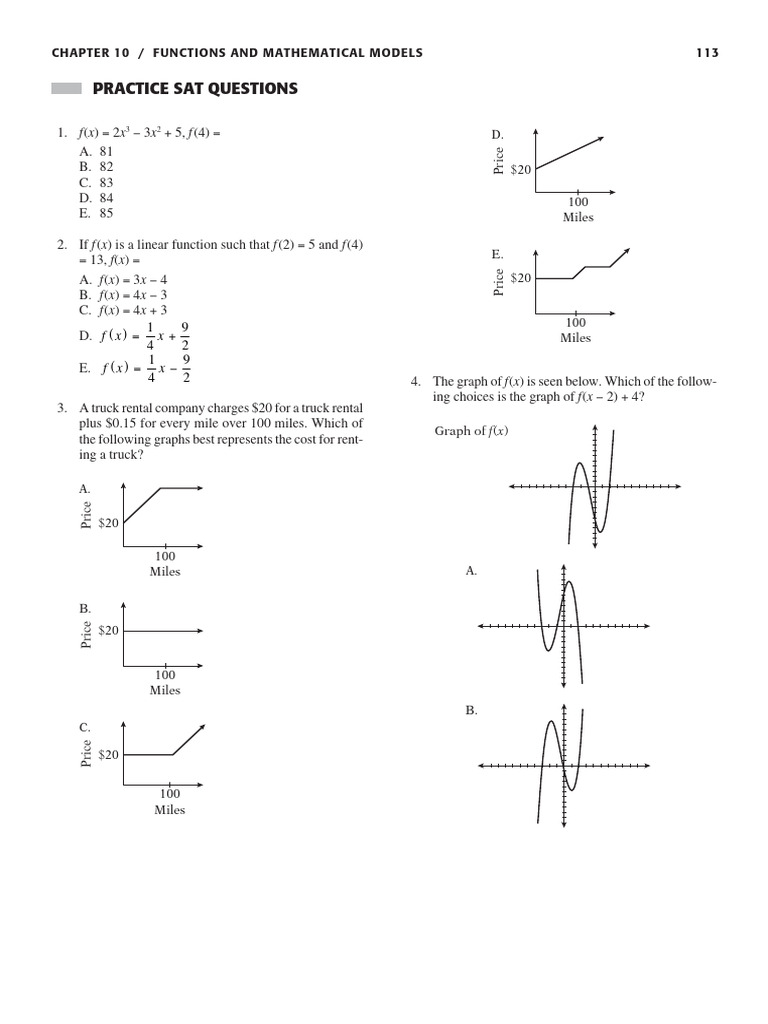 9.) Functions and Mathematical Models | PDF | Real Number ...