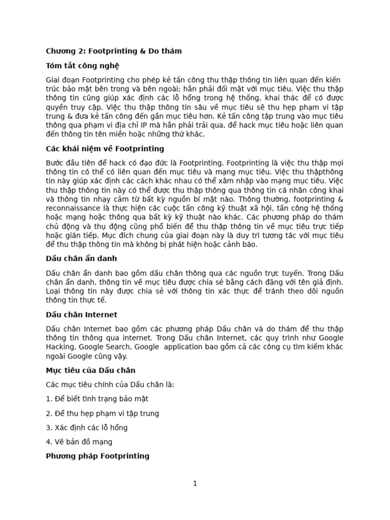 Bài 2 FootPrinting Và Reconnaissance | PDF