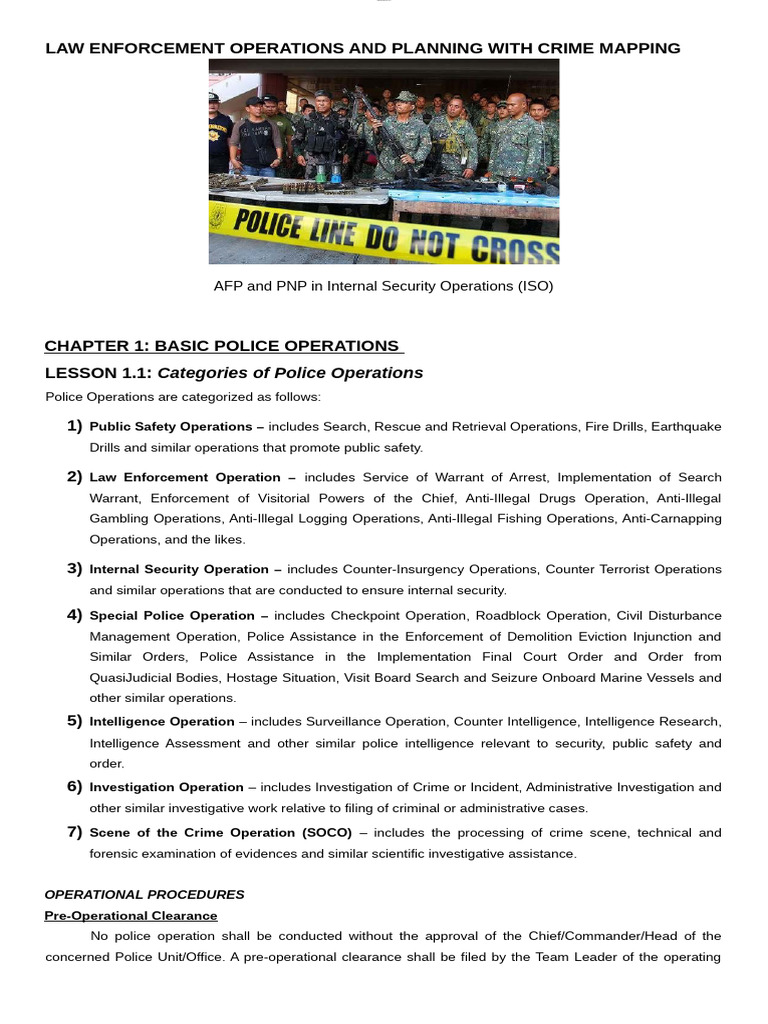 Police Operations and Planning Guide | PDF | Search Warrant | Search ...