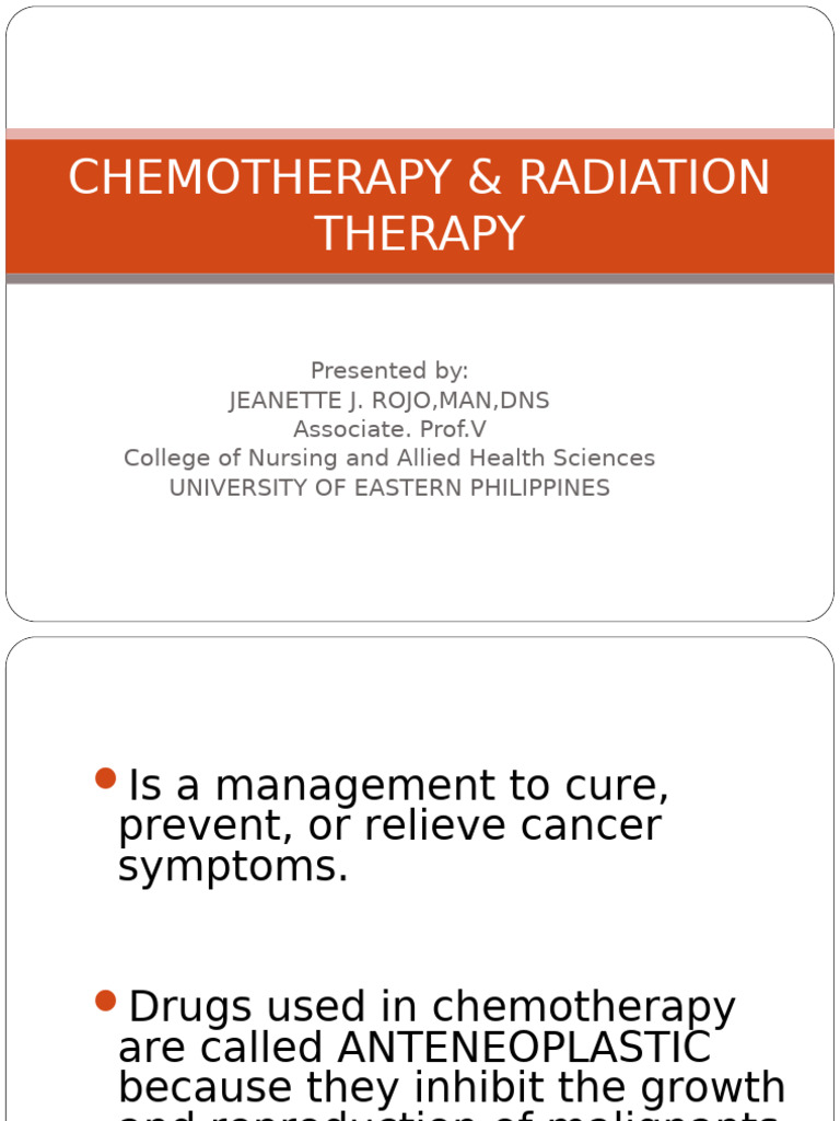 CHEMOTHERAPY-ppt.-Final-2 | PDF | Radiation Therapy | Chemotherapy