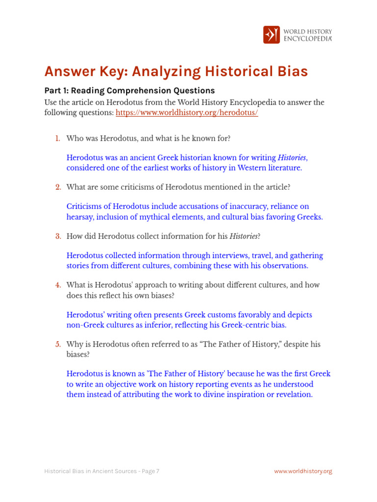 Understanding Herodotus' Historical Bias | PDF | Herodotus | Truth