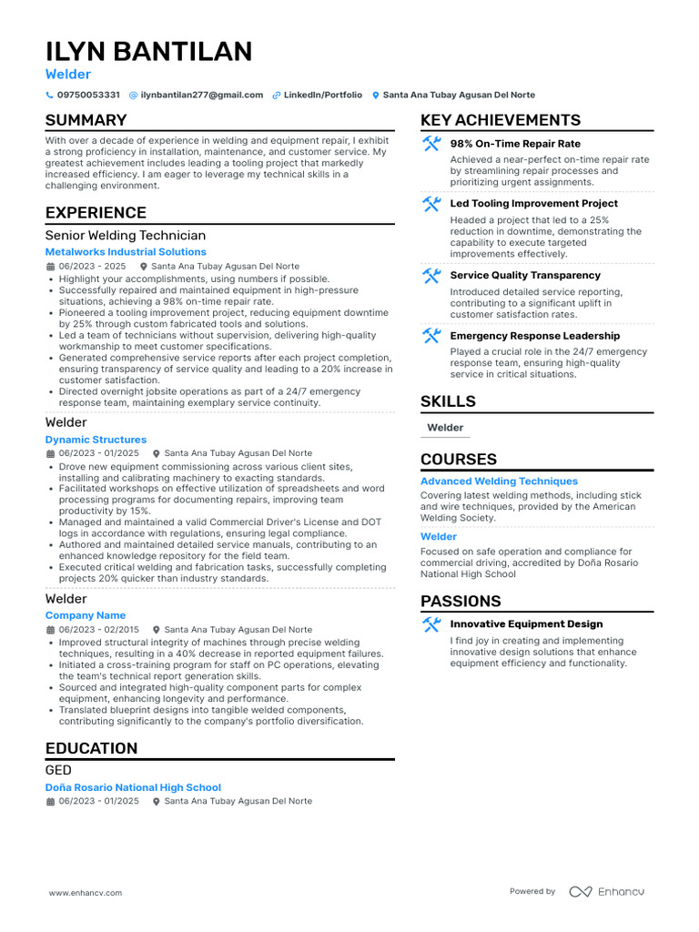 i Lyn Banti Lan Resume | PDF | Welding | Construction