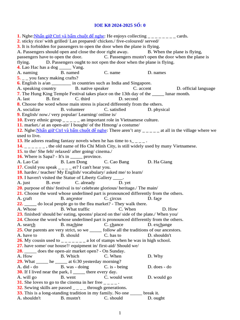 Ioe K8 2024-2025 | PDF | Cost Of Living