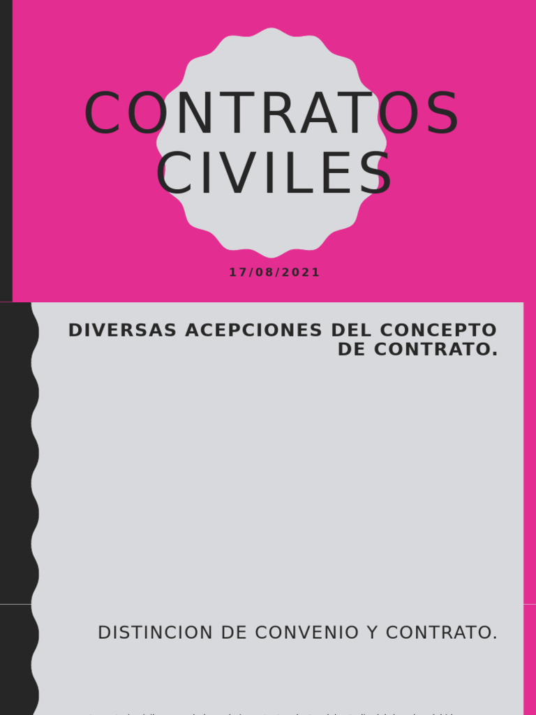 Clasificación y Elementos de Contratos Civiles | PDF | Derecho privado ...