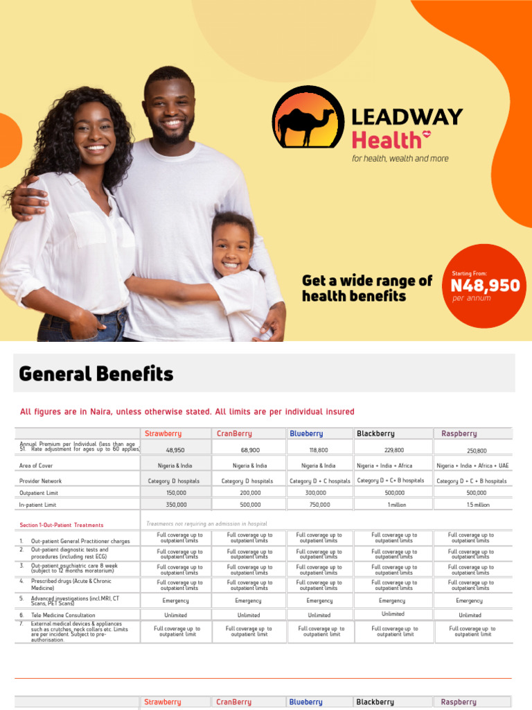 Leadway Health Retail Brochure Feb 2022 Update | PDF | Patient | Hospital