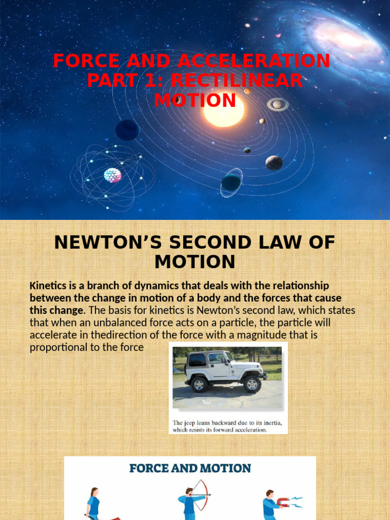 Lesson 4 - Force and Acceleration Part 1 | PDF | Force | Classical Mechanics