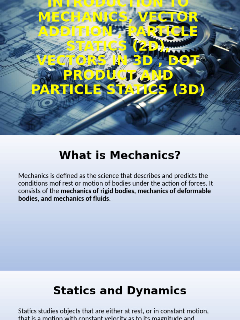 Lesson 1 - Vector Operations and Introduction | PDF | Euclidean Vector | Classical Mechanics
