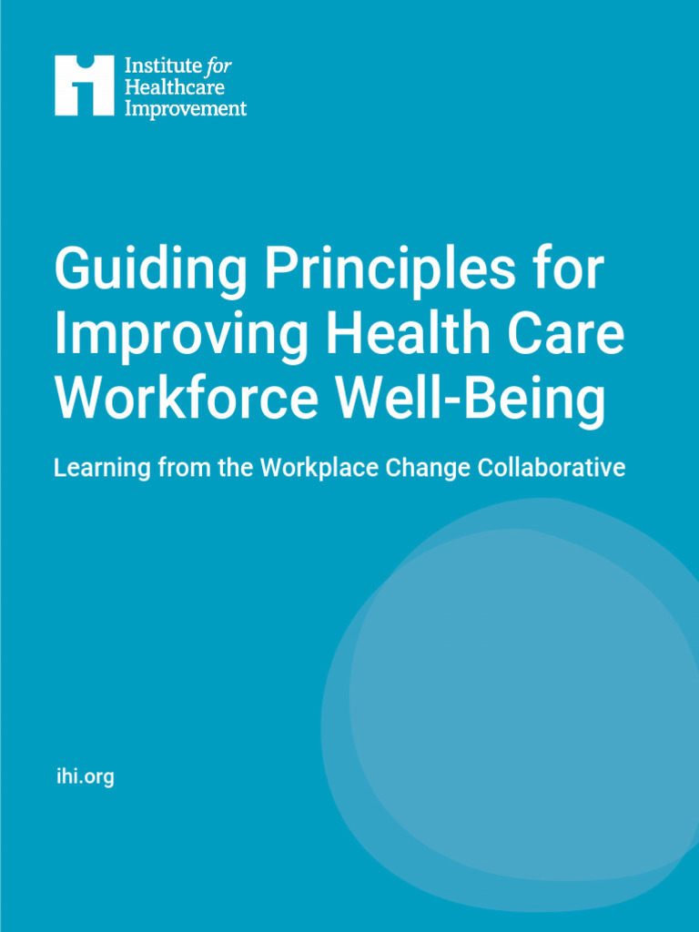 Guiding Principles Improving Health Care Workforce Well Being | PDF ...